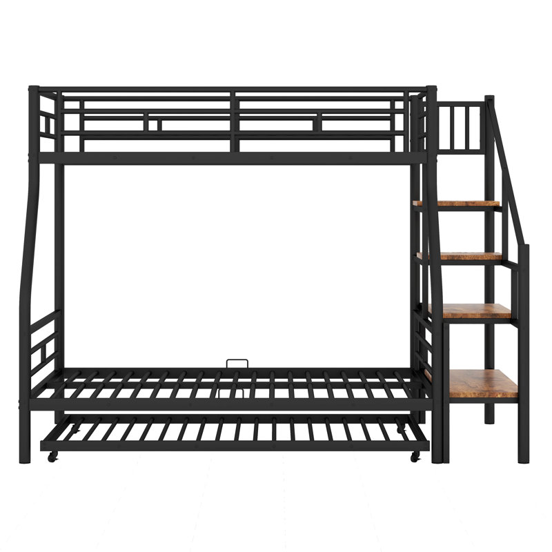 Cosmic Twin Over Full Metal Futon Bunk Bed with with Trundle Wayfair